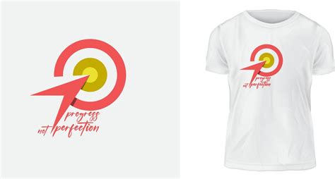 T Shirt Design Concept Progress Not Perfection 11532656 Vector Art At Vecteezy