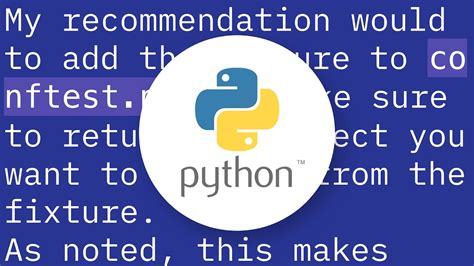 How To Share Object From Fixture To All Tests Using Pytest Youtube