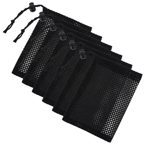 6 Pcs Small Mesh Bag 6 X 4 Mesh Drawstring Bag Portable