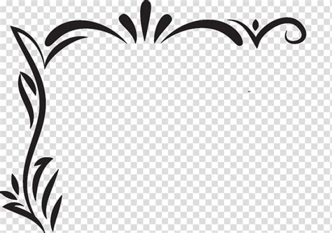 Free Corners R Black Digital Frame Transparent Background PNG Clipart