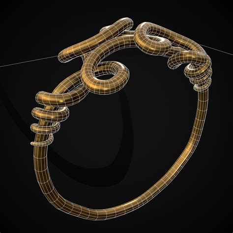 Twisted Wire Looping Gold Ring 3d Model By Get Dead Entertainment