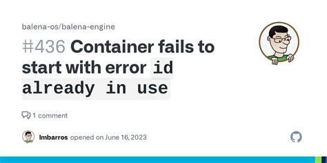 Container Fails To Start With Error `id Already In Use` · Issue 436