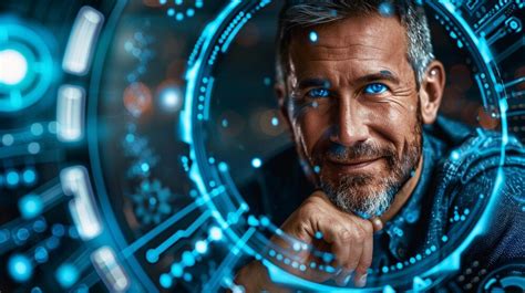 Premium Photo Smiling Ai Security Analyst Headshot