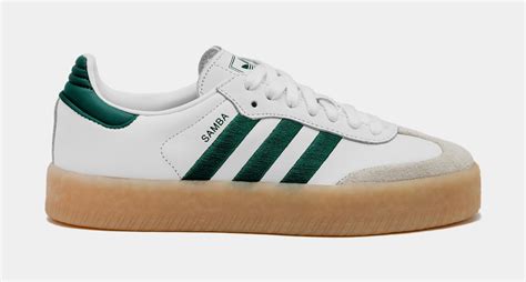 Adidas Sambae Collegiate Green Womens Lifestyle Shoes Cloud White