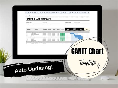 Customizable Gantt Chart Timeline Tailor Your Project Plan Google Sheets Template Etsy