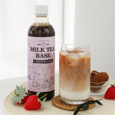 마녀의부엌자체브랜드 마녀의부엌 스트로베리 대용량 밀크티 베이스 500ml