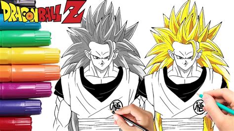 How To Draw Goku SSJ3 Step By Step Dragonball YouTube