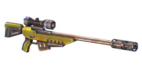 Lowpoly Cartoon Sci Fi Sniper Rifle Future Buy Royalty Free 3d Model