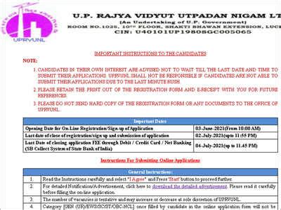 UPRVUNL Recruitment 2021 Apply Online For 196 JE Posts Times Of India