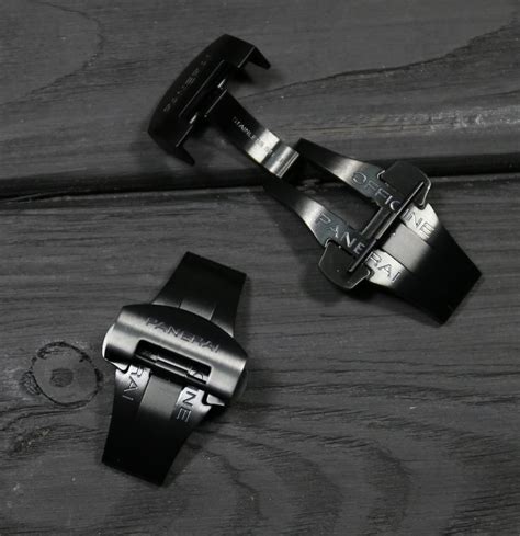 Panerai Buckle Black 22mm Deployment Clasp Buckle Leder Way