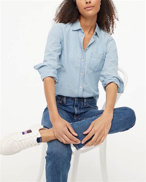 Chambray Shirt In Signature Fit Womens Chambray Shirt Chambray Shirt
