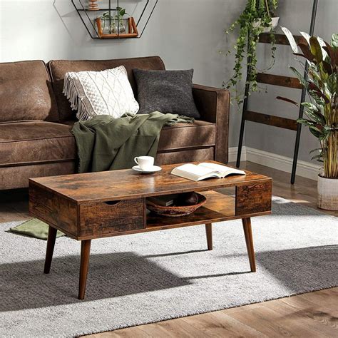 Vasagle Couchtisch Lct028x01 Kaffeetisch Mit Stauraum Schublade
