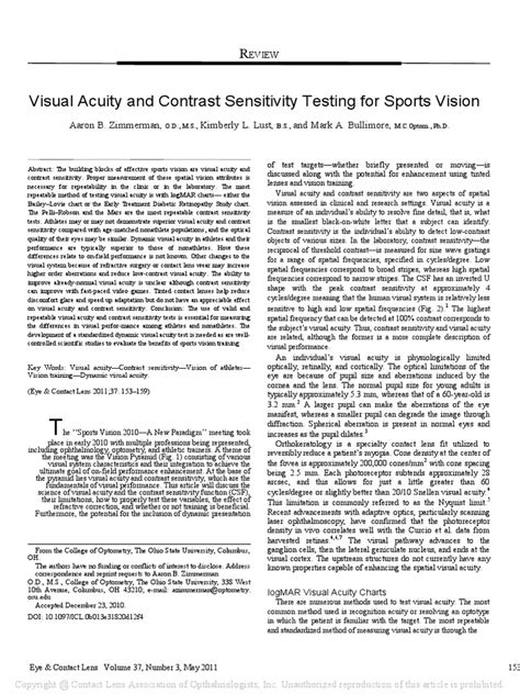 Visua Lacuity And Contrast Sensitivity Testing Pdf Visual Acuity