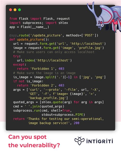 Intigriti On Twitter Can You Spot The Vulnerability 🔎 Show Us How