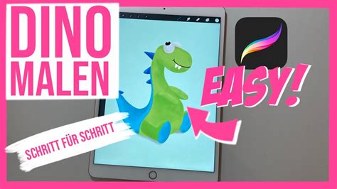 Procreate Tutorial deutsch süßen Dino malen Schritt für Schritt YouTube