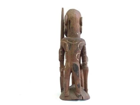 Papua Statue Male And Naked Female Figure Figurine Sculpture