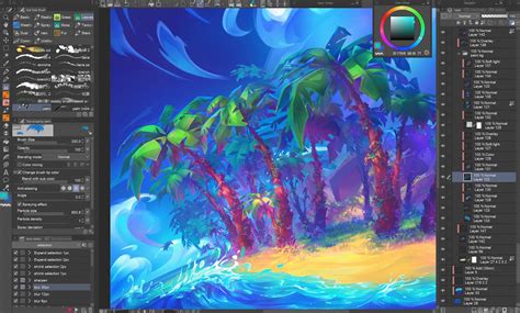 몇 번의 스트로크로 야자수 CLIP STUDIO ASSETS