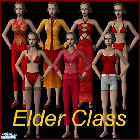 The Sims Resource Elder Class In Red