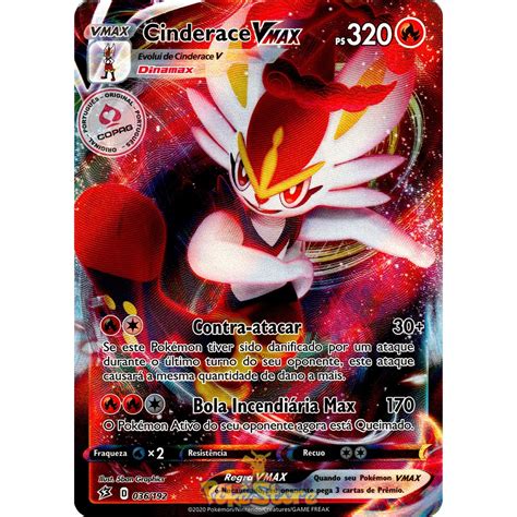 Carta Pokemon Cinderace Vmax Português Card Original Copag Shopee Brasil