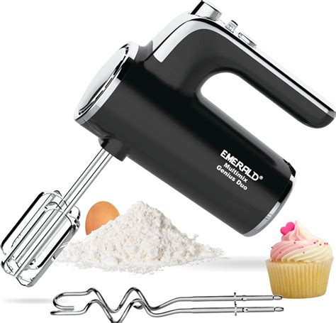 EMERALD Hand Mixer Watts Speed Pulse Button Beater Dough Hooks Included EK MG Buy