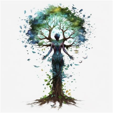 Premium AI Image A Drawing Of A Tree With The Word Tree On It