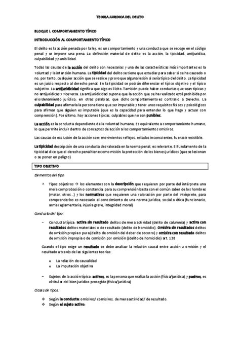 Apuntes De Teoria Juridica Del Delitopdf