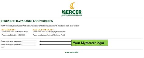 Accessing MCCC Databases