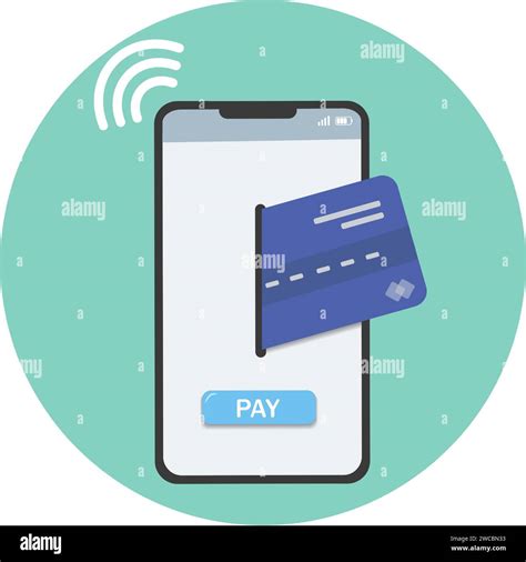 Mobile Shopping NFC Payment Smartphone With Online Payment Credit Card Cashless Contactless
