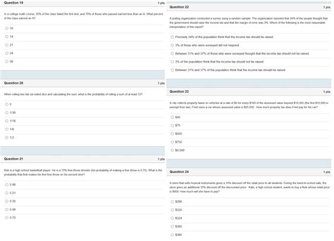 Solved In A College Math Course 20 Of The Class Failed The Chegg