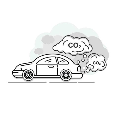 Coche Aire Contaminación Vehículo Tóxico Contaminación Vector Ilustración 28717336 Vector En