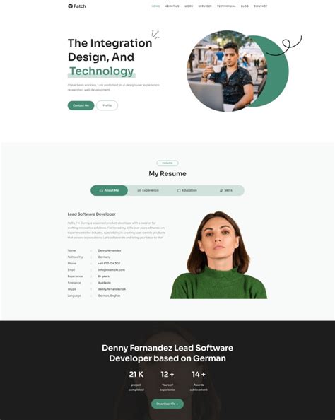 多风格个人主页展示类网页模板bootstrap模板 Html5模板网