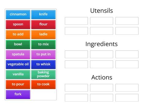 Sorting Cooking Group Sort