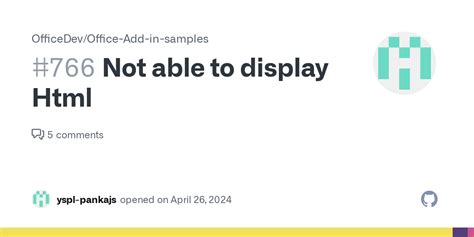Not Able To Display Html Issue 766 OfficeDev Office Add In Samples