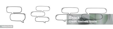 만화 말풍선 윤곽선 세트 여러 대화 대화 템플릿입니다 복고풍 빈 만화 거품입니다 벡터 그림 낙서입니다 공란에 대한 스톡 벡터 아트 및 기타 이미지 Istock