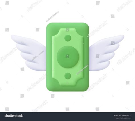 Dollar Banknote Money Wings Easy Loan Stock Vector Royalty Free
