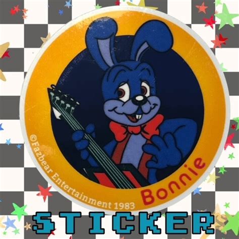 Bonnie The Bunny Vinyl Sticker Vintage Style Fnaf Sticker Etsy