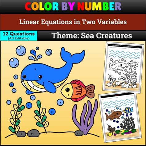 Teks A 2c Color By Number Linear Equations In Two Variables By Markimatics
