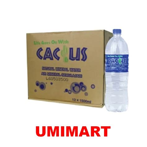 Cactus Natural Mineral Water 1500mlx12 Umimart