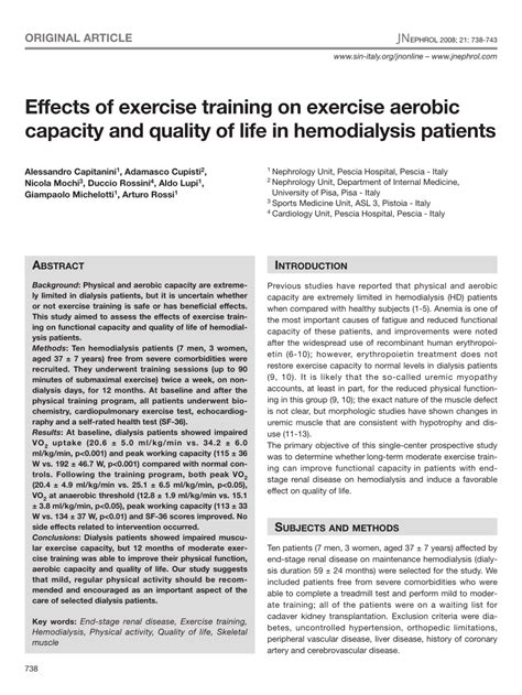Pdf Effects Of Exercise Training On Exercise Aerobic Capacity And Quality Of Life In
