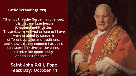St John XXIII Pope Feast Day October 11 2024 Catholic Saint Of