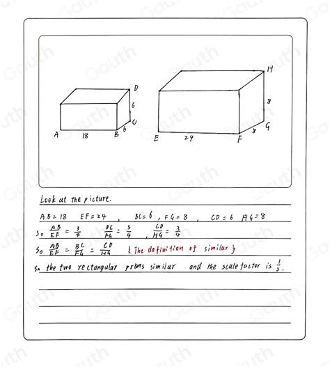 Solved Are The Two Rectangular Prisms Similar If So What Is The Scale Factor [math]