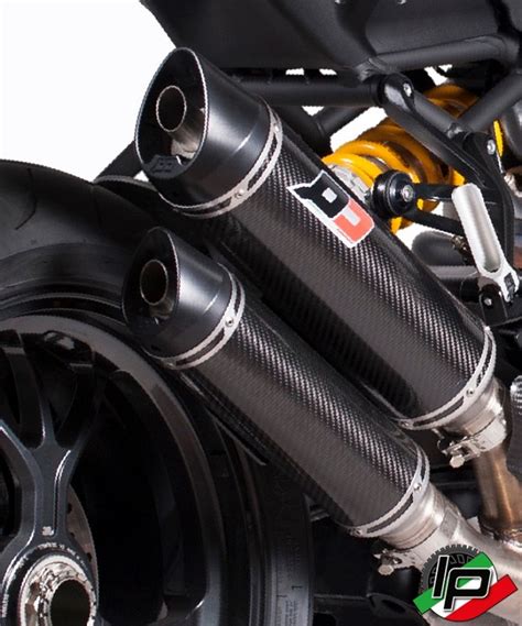 QD Auspuff Carbon Euro3 für Ducati Monster 821 1200 bis Bj 2016