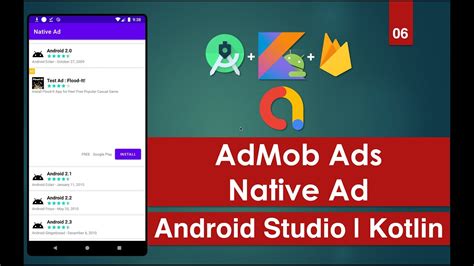 Admob Ads Native Ads Android Studio Kotlin Youtube