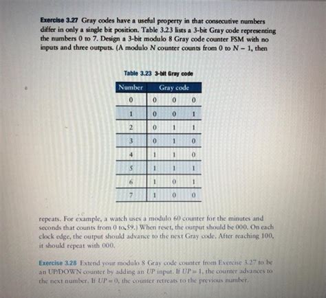 Solved Exercise 327 Gray Codes Have A Useful Property In