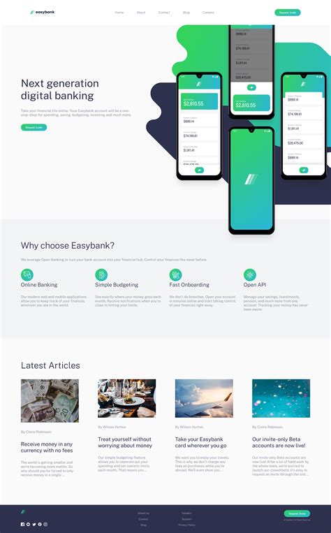 GitHub Tvjones Easybank Landing Page