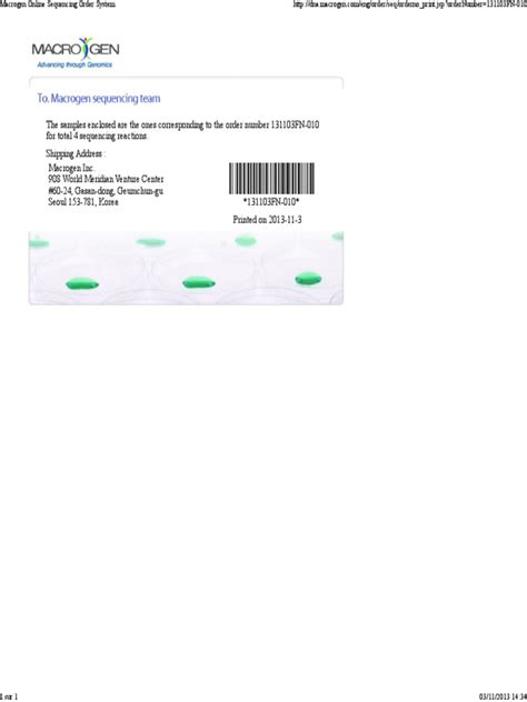 Macrogen Online Sequencing Order System Pdf