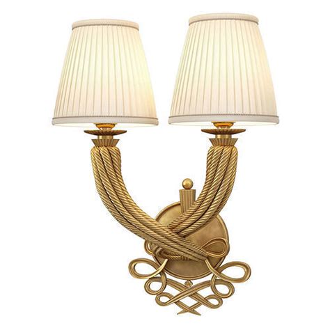 D Model Stdlibs Jules Leleu Double Torsade Sconce Vr Ar Low Poly