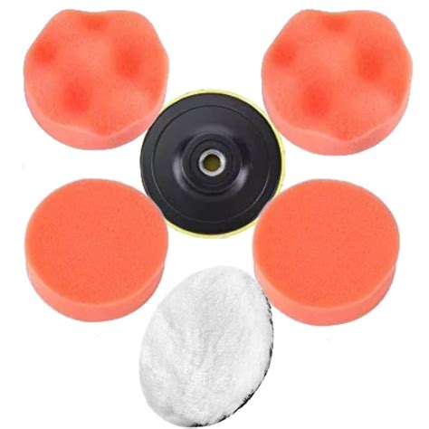 Franafor Kit Accesorios Pulido Autos Pulidora Bonete Set 7 Esponjas