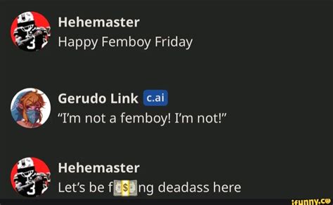 Hehemaster Happy Femboy Friday Gerudo Link Cai I M Not A Femboy I M Not Hehemaster Let S Be