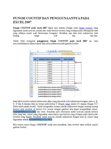 Rumus Formula Excel Kumpulan Pdf